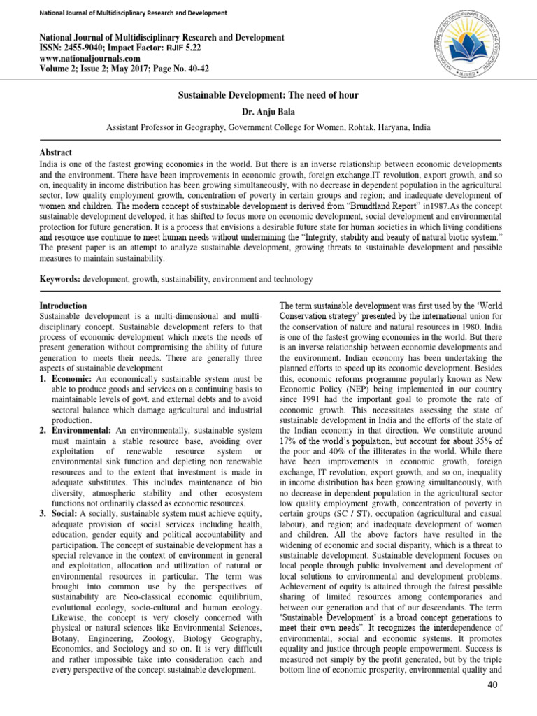 Sustainable | PDF | Sustainability | Sustainable Development