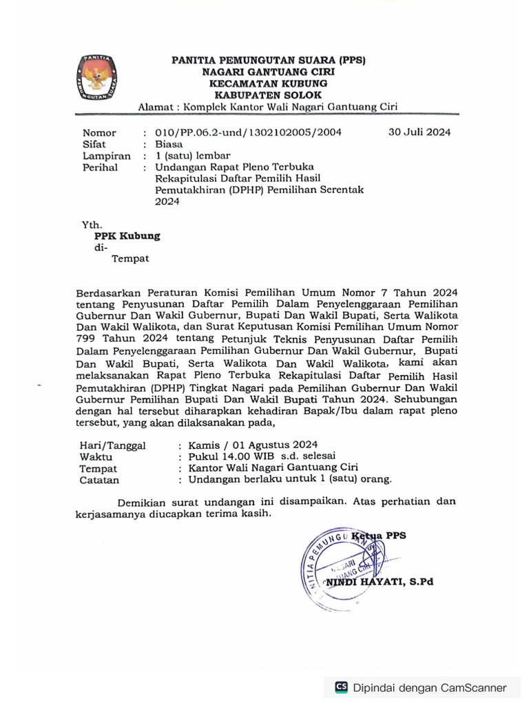 Undangan Untuk PPK | PDF