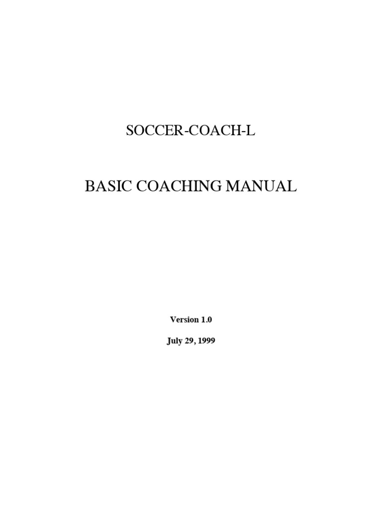 Soccer BASIC COACHING MANUAL 1-23 | PDF | World Wide Web | Internet & Web