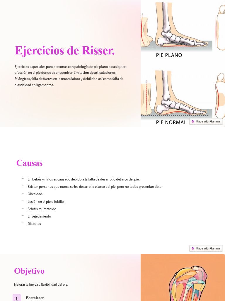 Ejercicios Risser para pie plano y movilidad | PDF | Pie | Flexibilidad ...