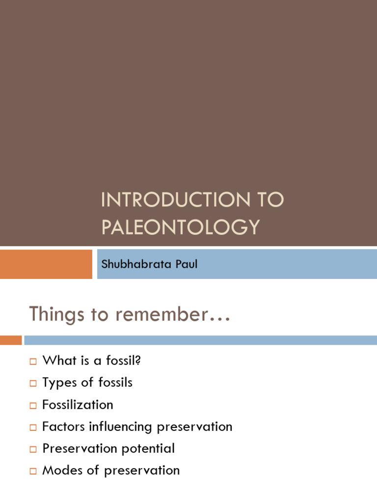 Paleontology Basics for Beginners | PDF | Taxonomy (Biology) | Natural ...