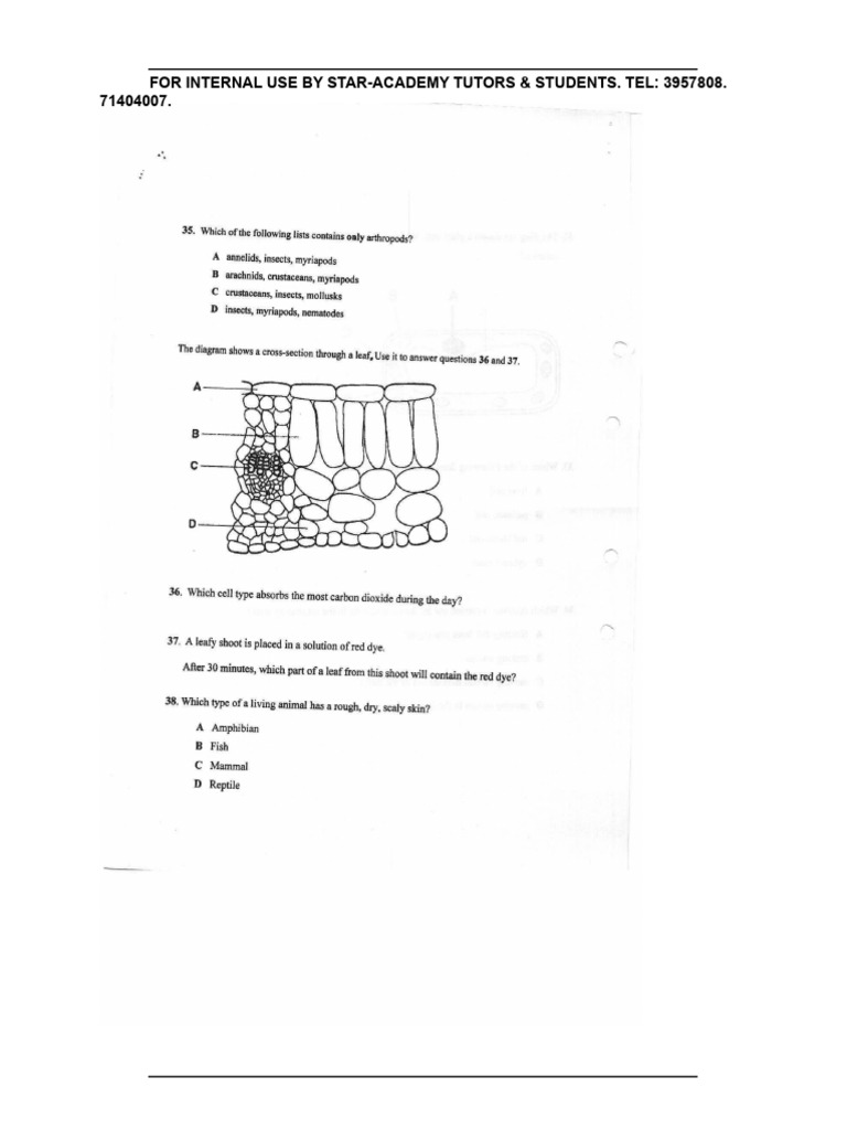 Bgcse Biology pp1 Questions | PDF | Career & Growth | Business