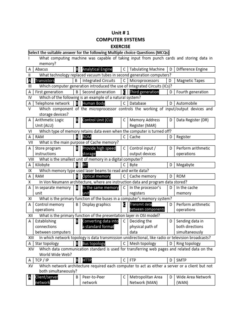 Exercise 1 | PDF | Osi Model | Computer Data Storage
