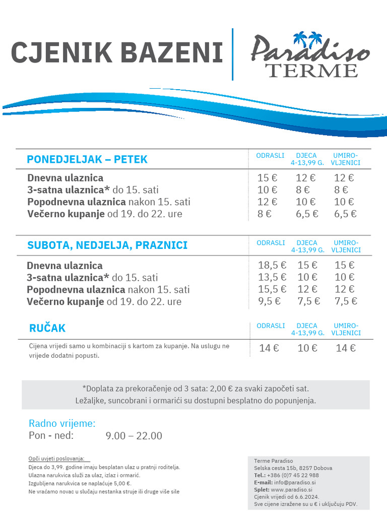 Cenik Bazeni CRO - 2024 1 | PDF