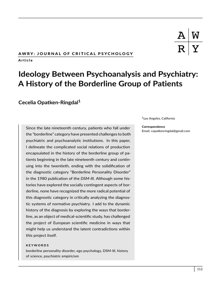 Ideology Between Psychoanalysis and Psychiatry: A History of The ...