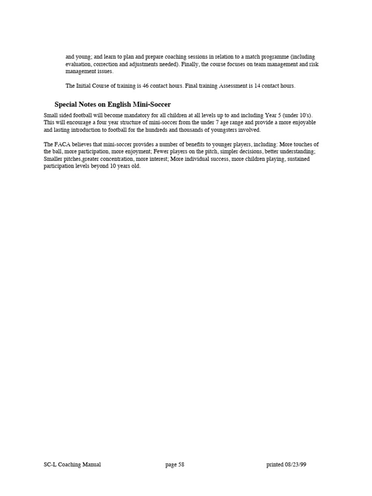 Soccer BASIC COACHING MANUAL 63-75 | PDF | Health Care | Textiles