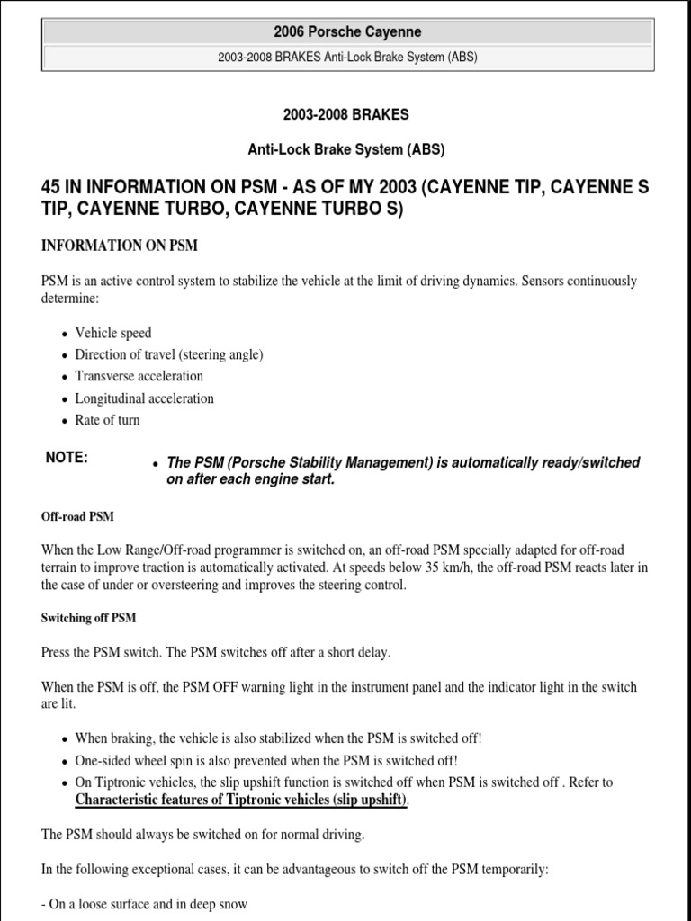 ABS Porsche Cayenne | PDF | Anti Lock Braking System | Electrical Connector