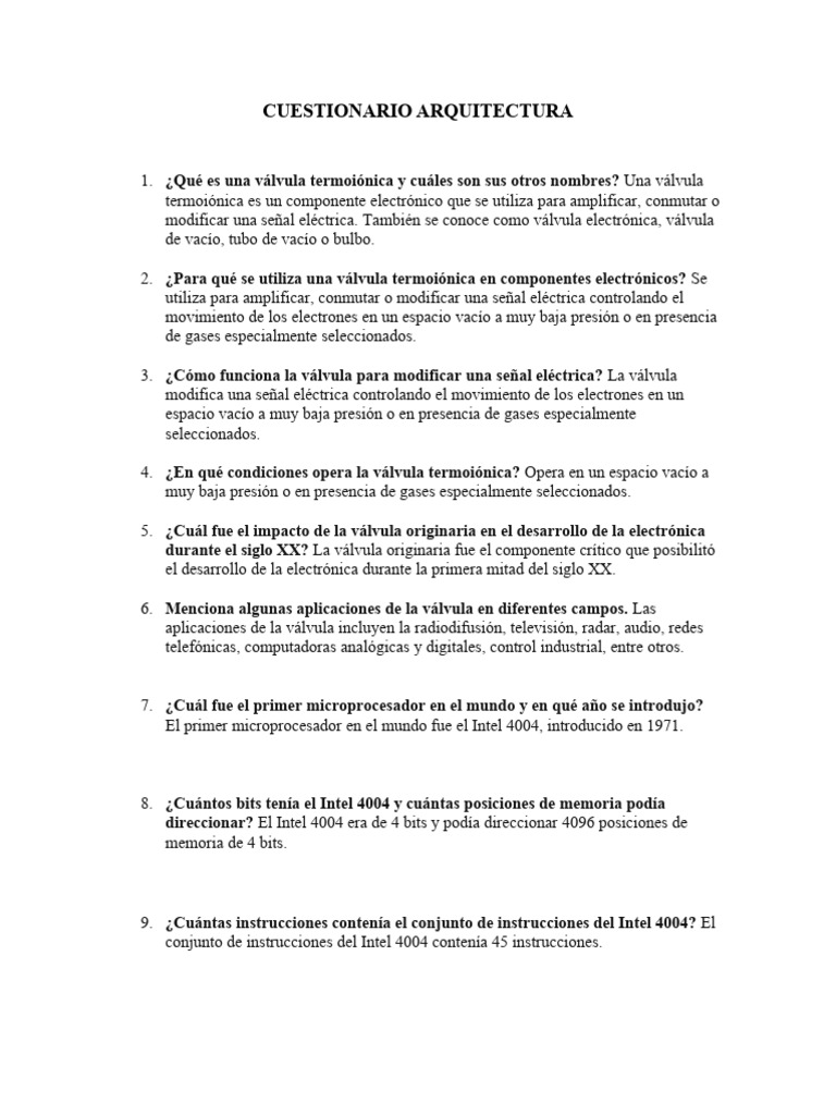 Válvulas termoiónicas y microprocesadores | PDF | Microprocesador ...