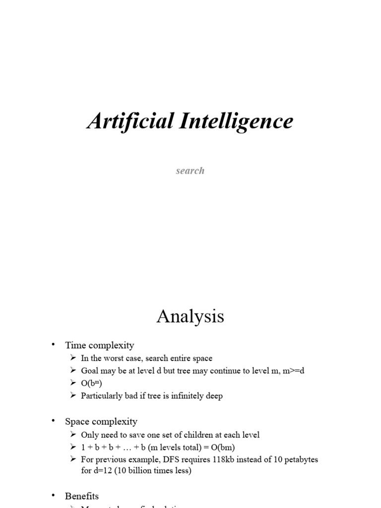 AI-lec4 | PDF | Algorithms And Data Structures | Computational Complexity Theory