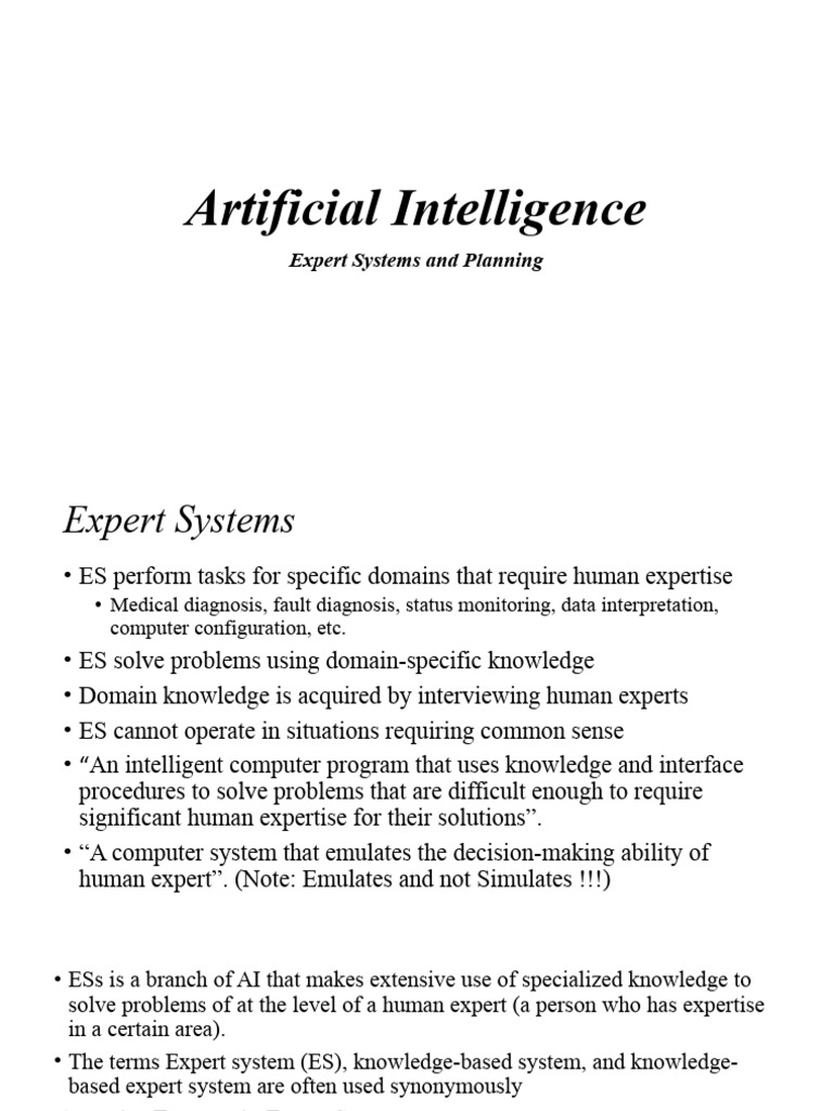 AI-lec5 | PDF | Expert | Artificial Intelligence