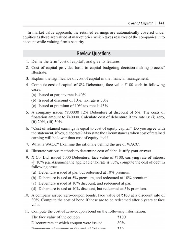 Cost of Capital Problems | PDF | Cost Of Capital | Dividend