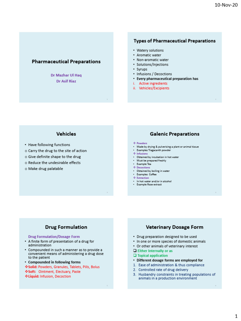 Pharmaceutical Preparations | PDF | Tablet (Pharmacy) | Pharmacy