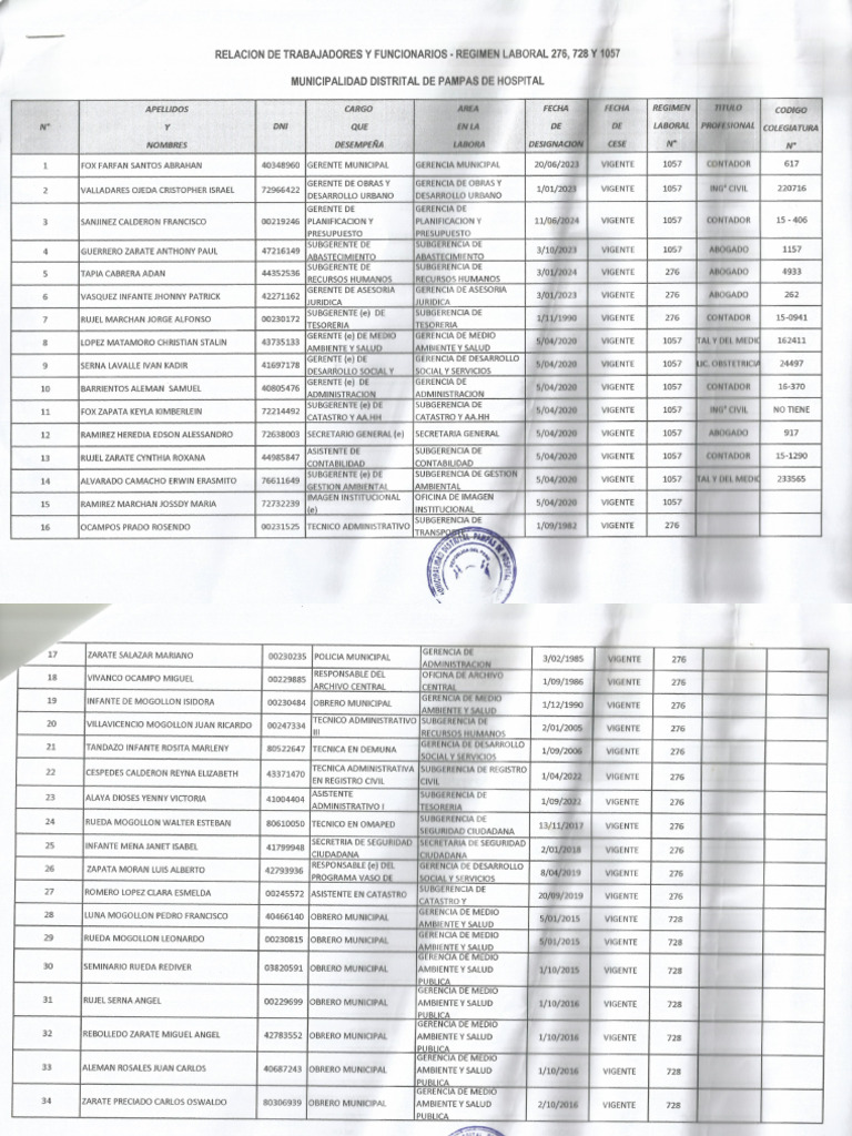 Personal y Sus Funciones MDPH | PDF