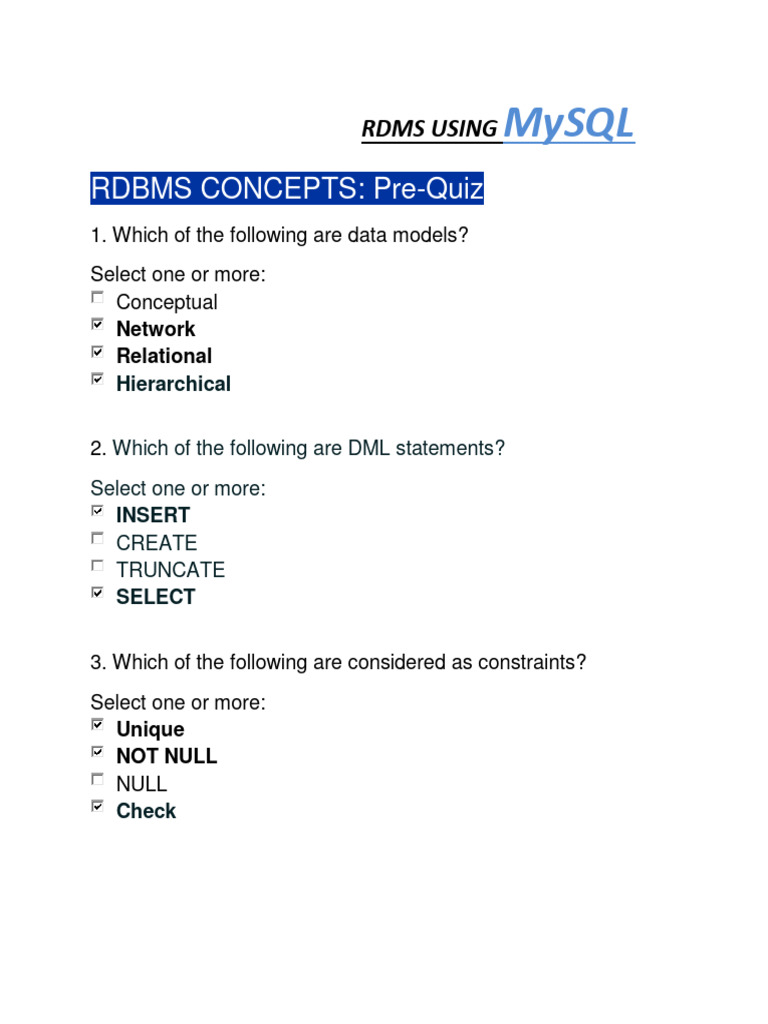 MySQL | PDF | Relational Database | Table (Database)