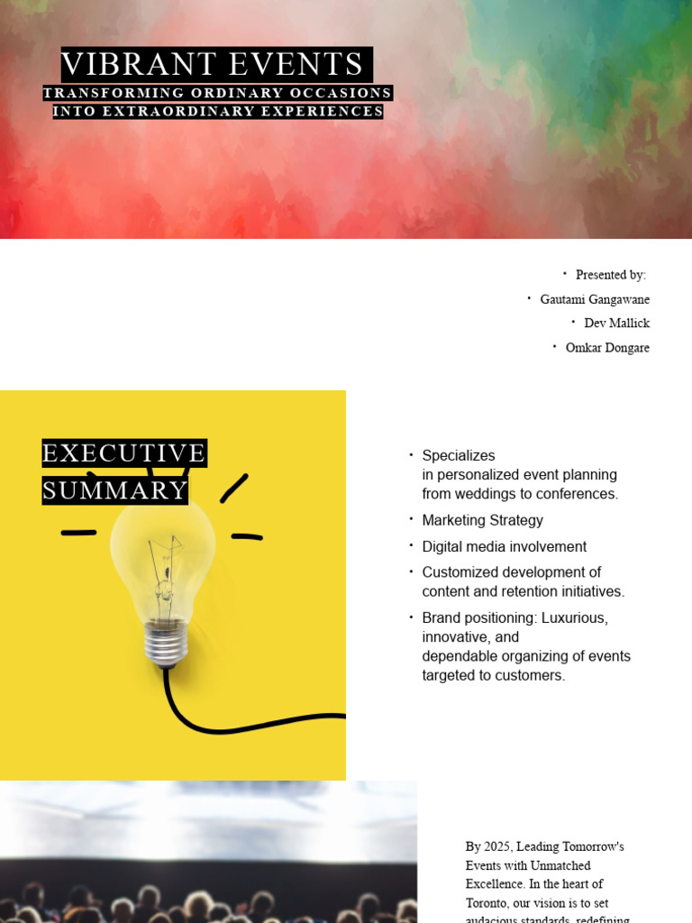 Vibrant Events: Transforming Occasions | PDF | Marketing | Brand