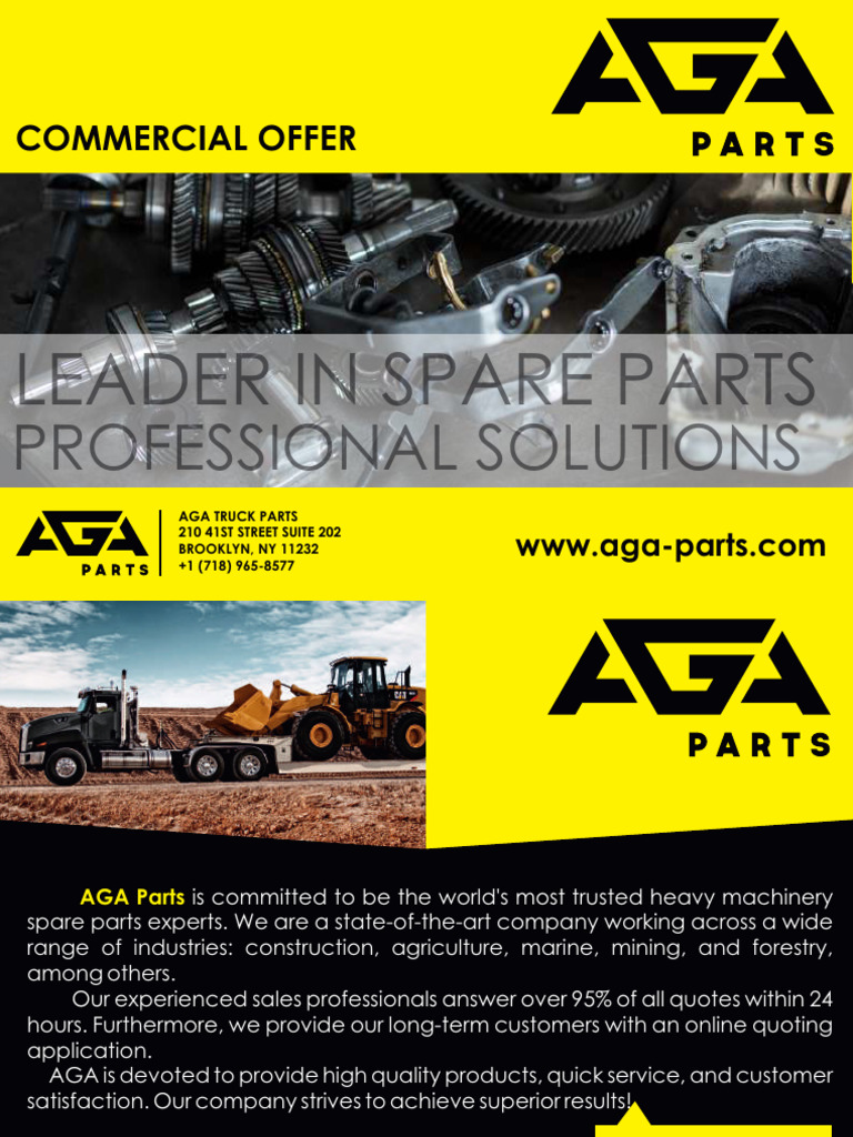 AGA Parts: Trusted Heavy Machinery Solutions | PDF