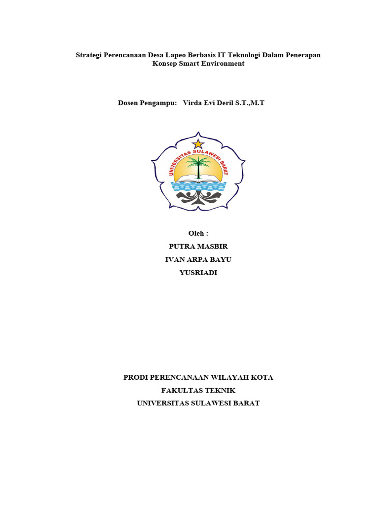 Strategi Smart Environment Desa Lapeo | PDF