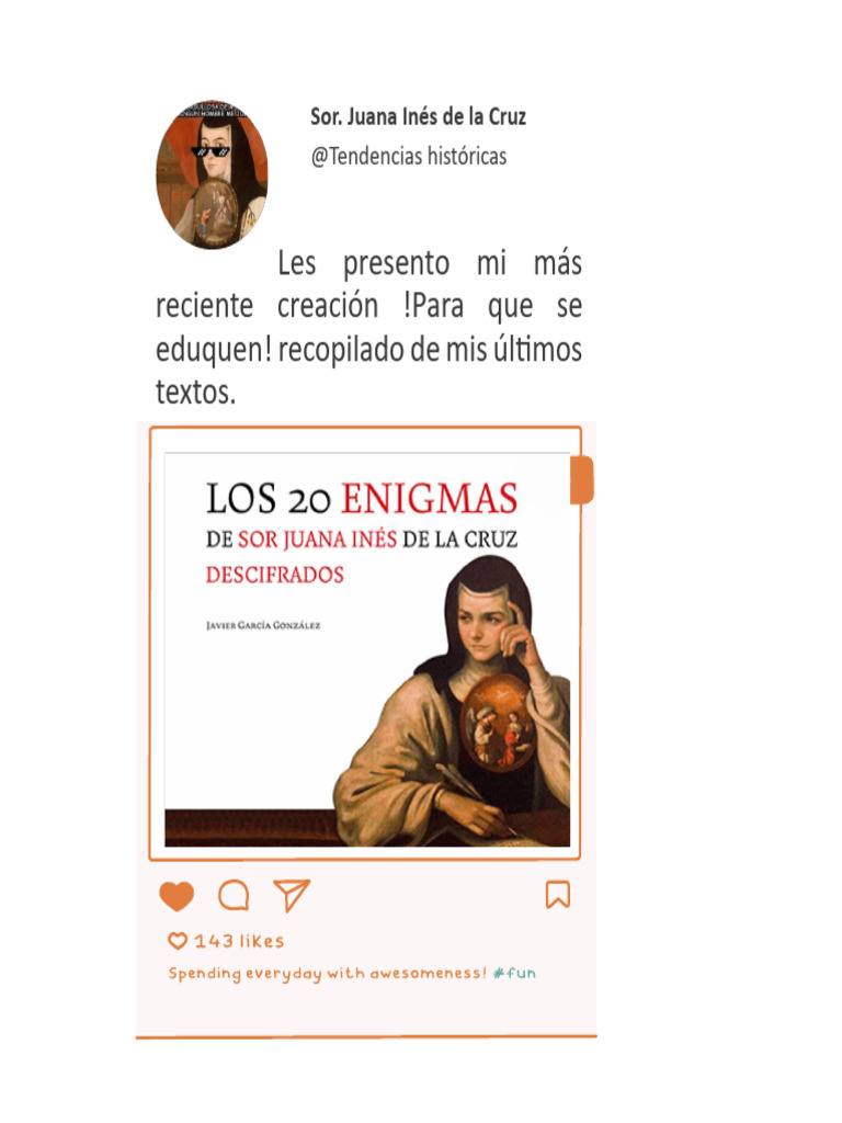 Sor Juana Inés de la Cruz: Figura Histórica | PDF