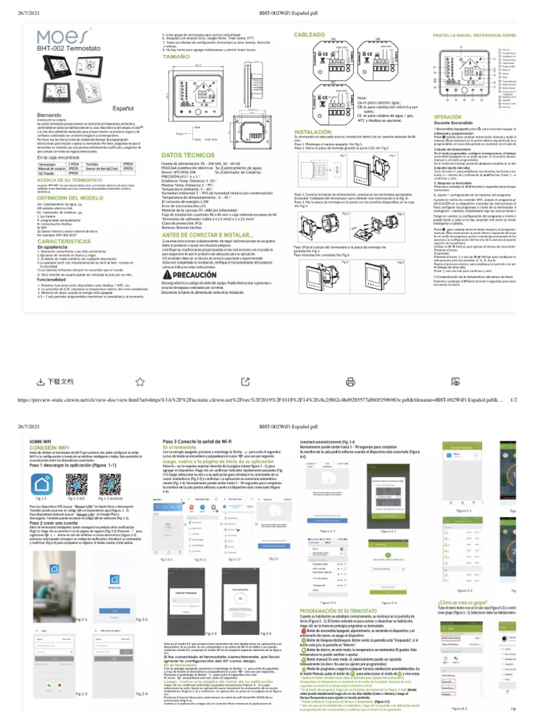 BHT-002WiFi Español MOES | PDF