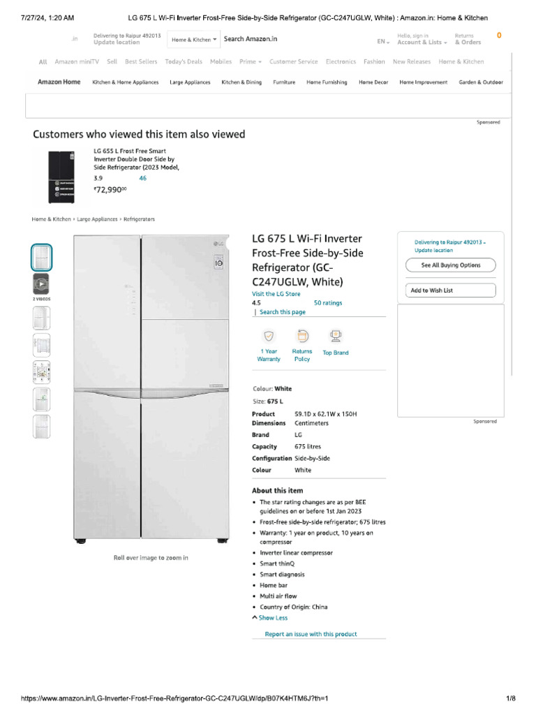 LG Refrigerator | PDF