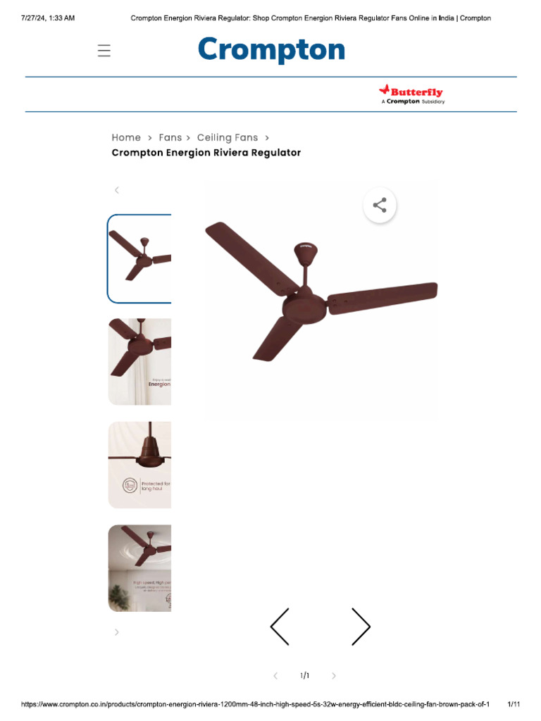 Crompton Fan | PDF