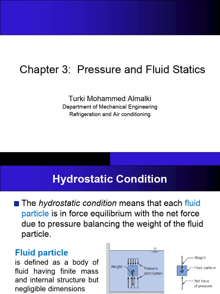 Chapter - 03 Pressure and Fluid Statics42 | PDF | Buoyancy | Pressure
