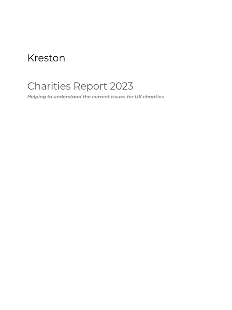 UK Charities Report 2023 Insights | PDF | Cost Of Living | Computer ...