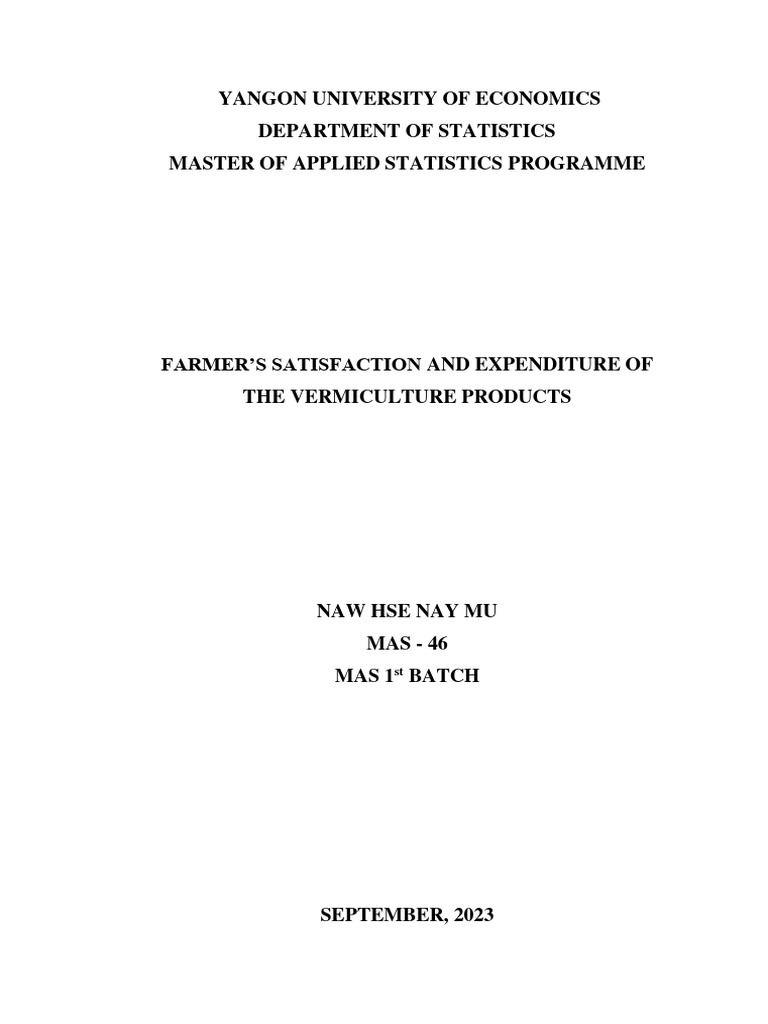 Naw Hse Nay Mu, MAS 1st Batch, MAS-46 | PDF | Fertilizer | Agriculture