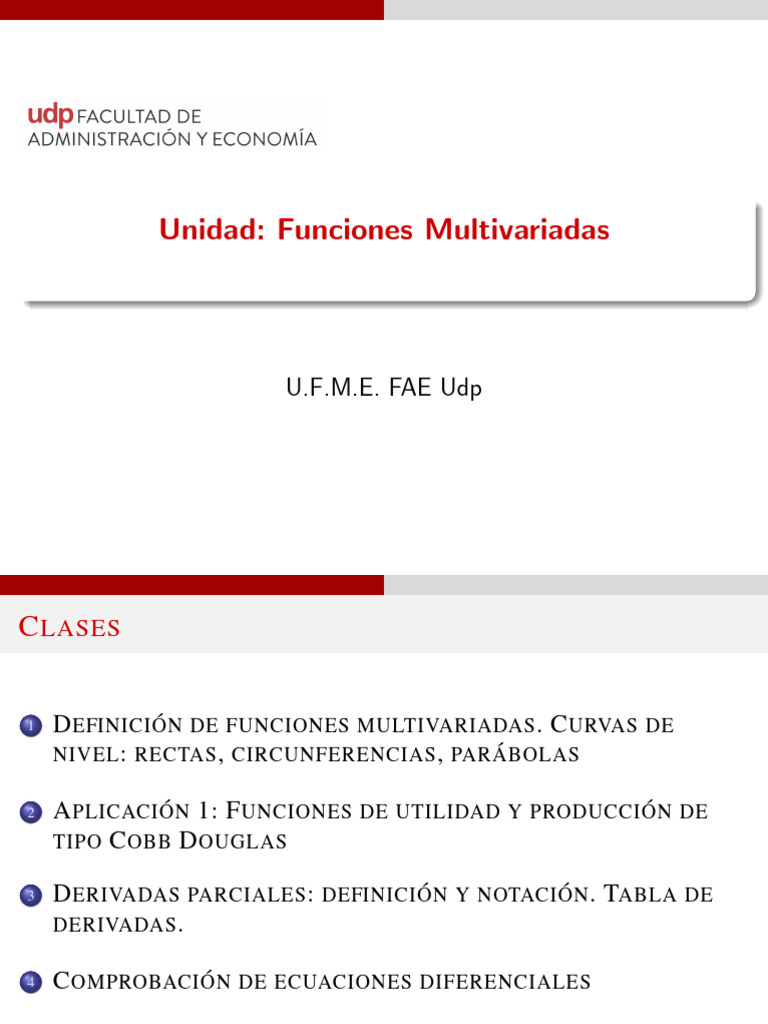 Funciones Multivariadas | PDF | Función (Matemáticas) | Curva