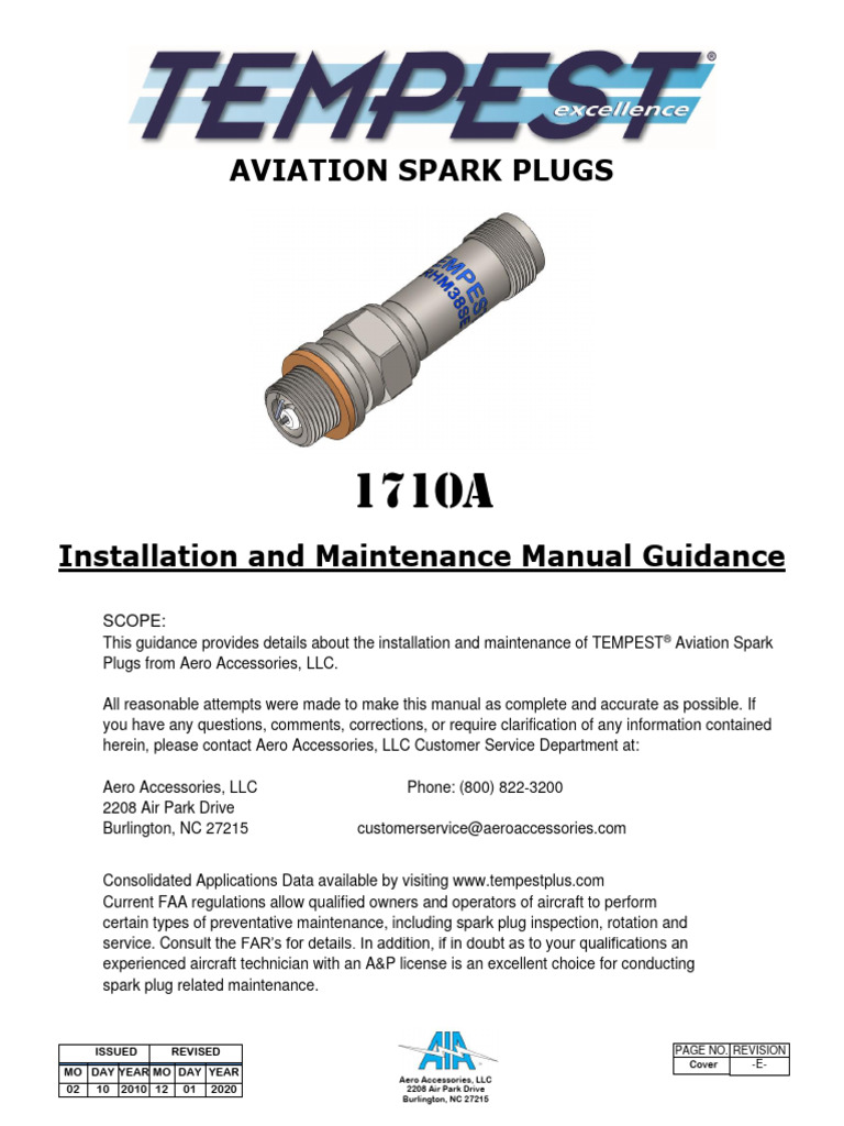 Aviation Spark Plugs: Scope | PDF | Electrical Connector | Electricity