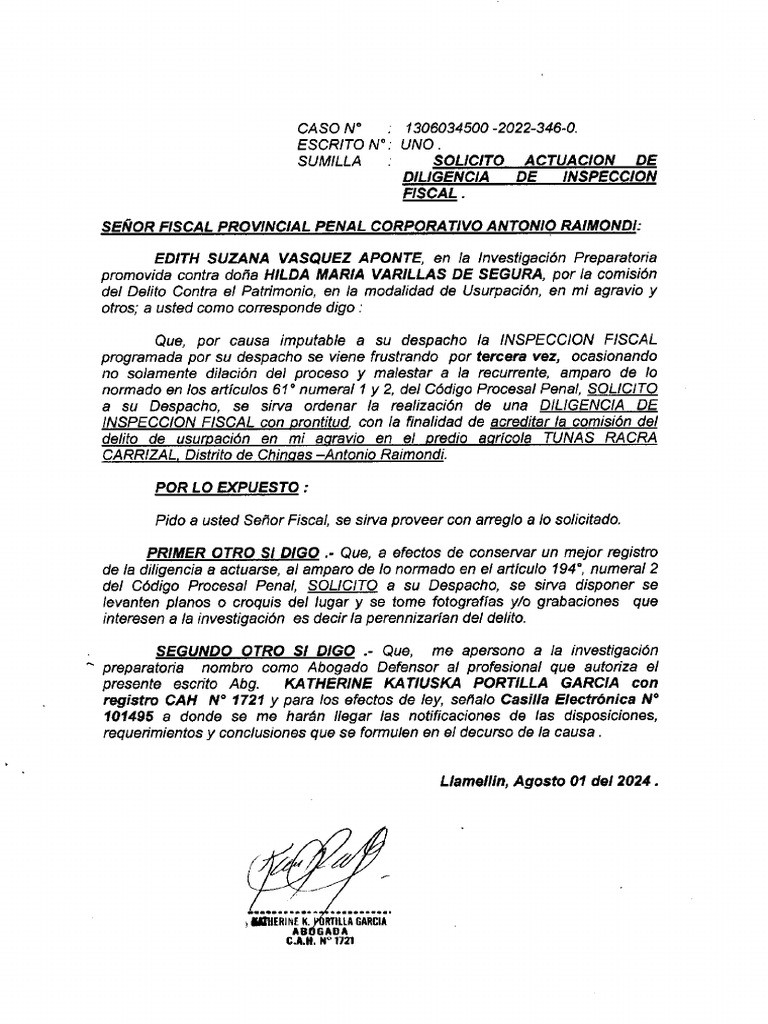 Solicitud de Inspeccion | PDF