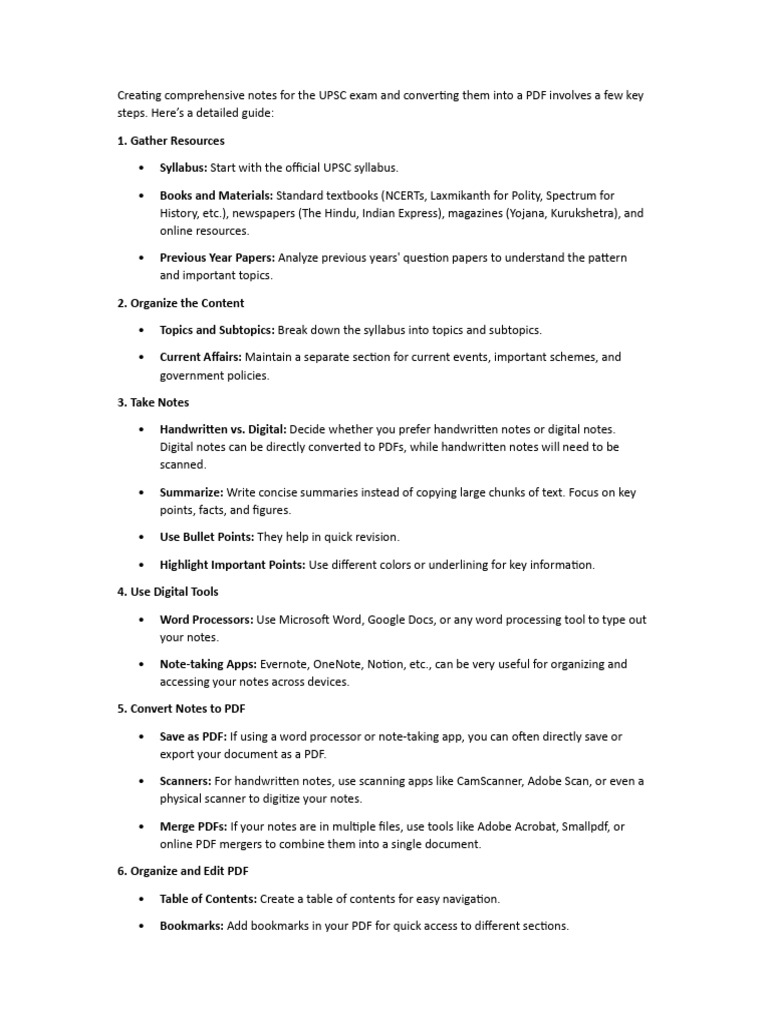 Step For Prepration of Upsc | PDF | Backup | Computing