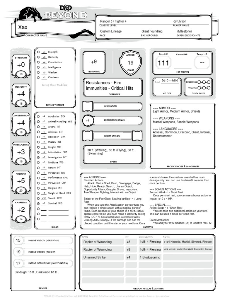 Xax CS | PDF | D20 System | Role Playing Games