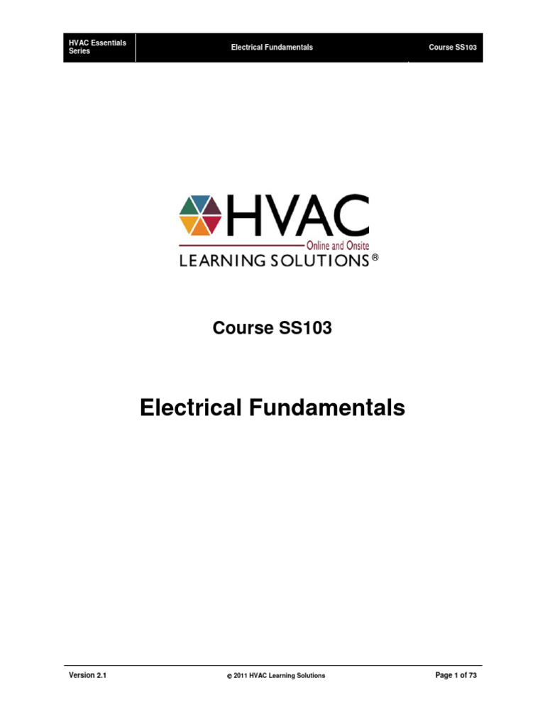 SS103 Electrical Fundamentals v2 | PDF | Series And Parallel Circuits ...