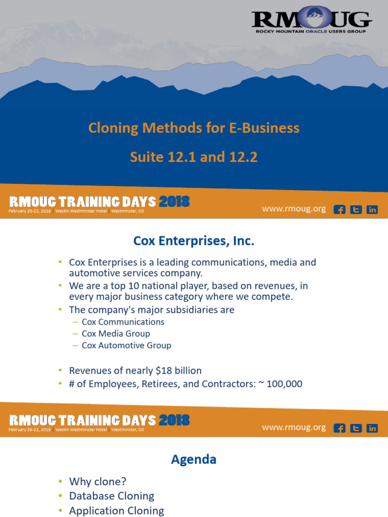 May - Cloning Methods For E-Business Suite 12 - 1 and 12 - 22 - PPT ...