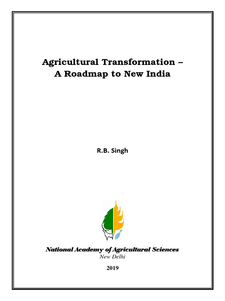 Agricultural Transformatio a Roadmap to New India | PDF | Agriculture ...