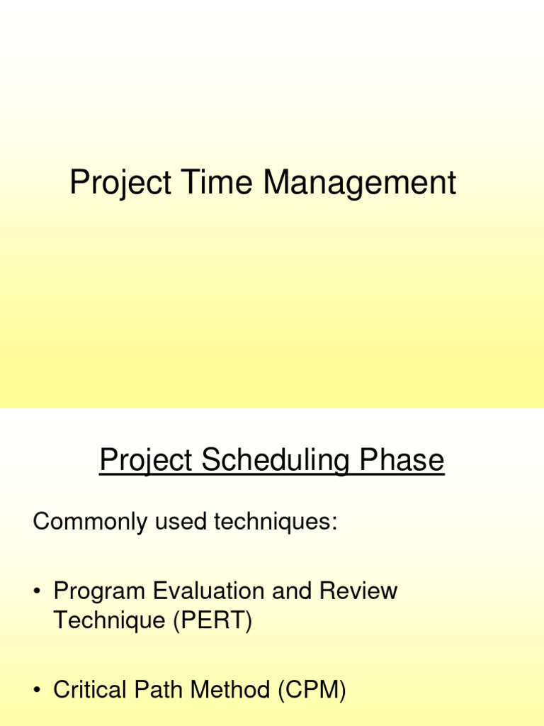 Project Time Management | PDF | Operations Research | Networks