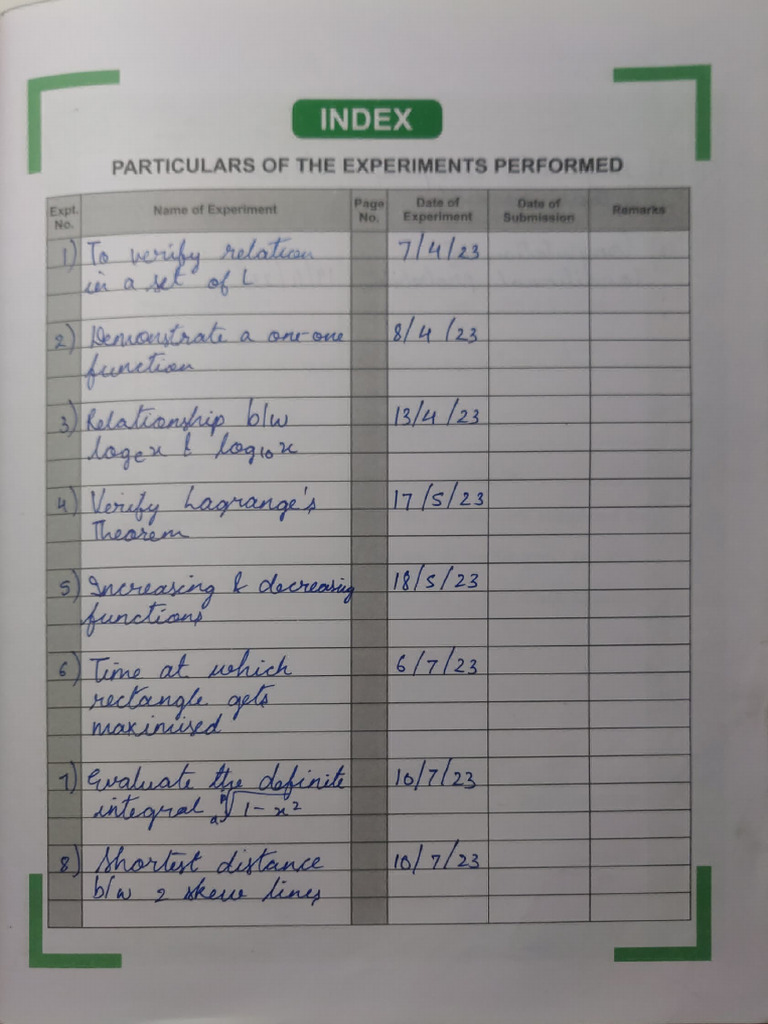 Maths N Journal (CLASS XII) | PDF