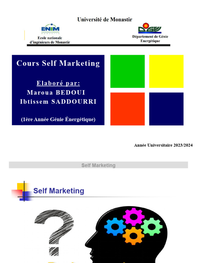 Formation en Self Marketing | PDF | Évolution de carrière | Affaires