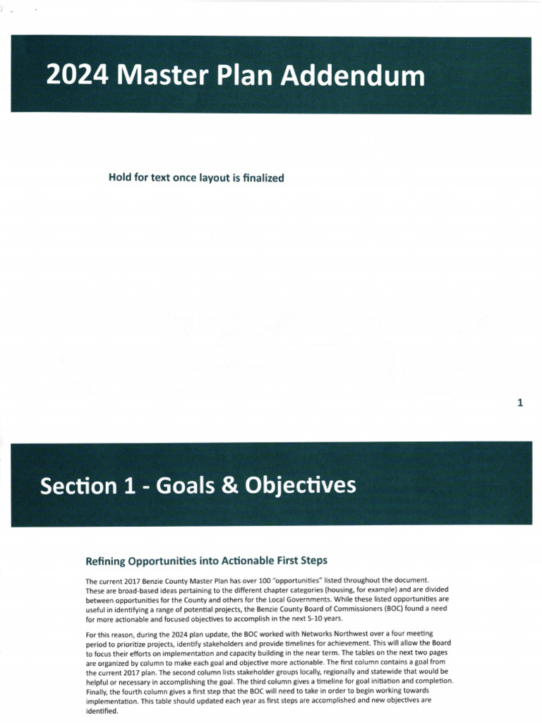 2024 Master Plan Addendum | PDF | Infrastructure | Child Care