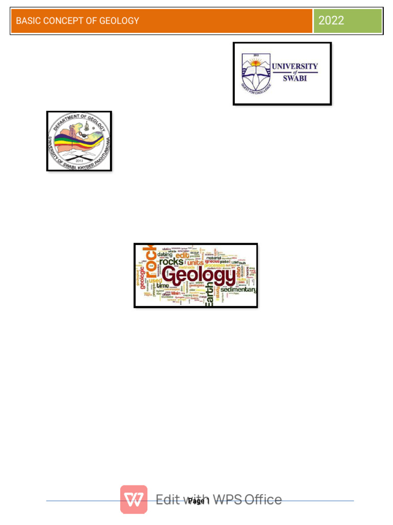 Basic Concept of Geology | PDF | Rock (Geology) | Sedimentary Rock