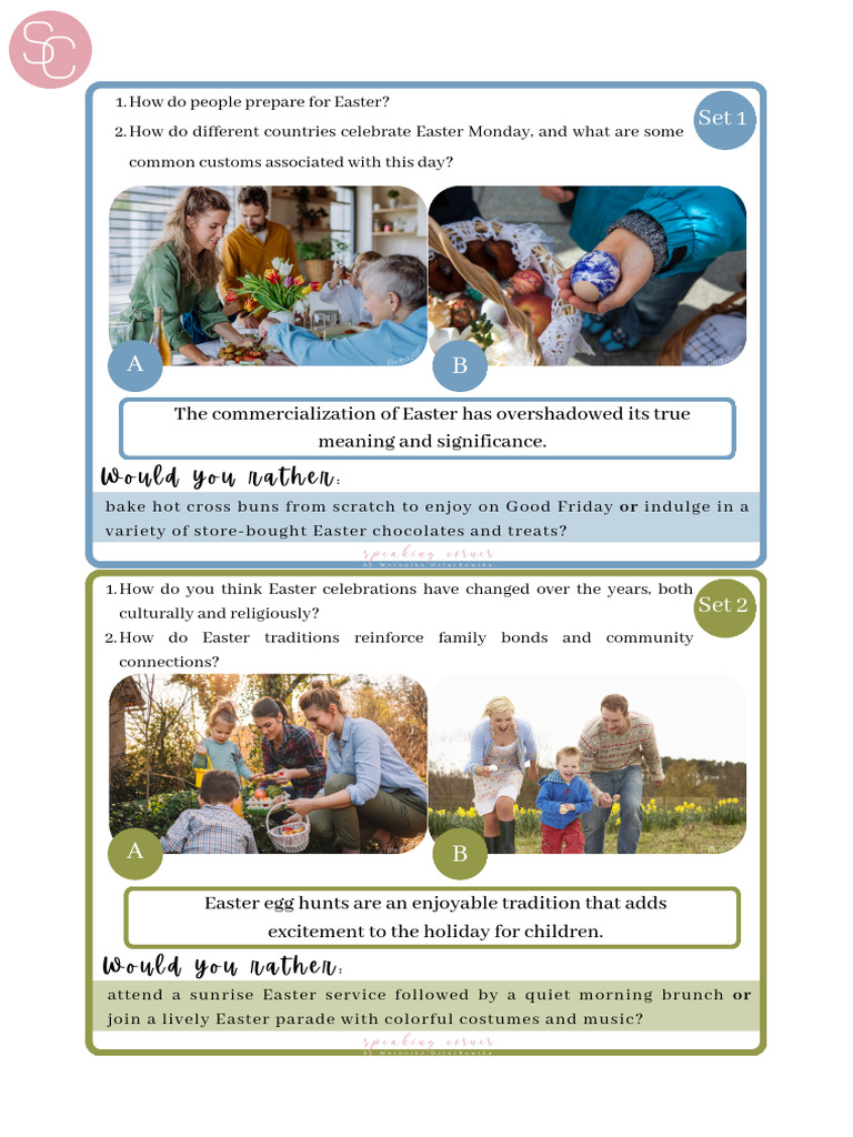 Easter Freebie Speaking Cards | PDF | Easter | Easter Egg