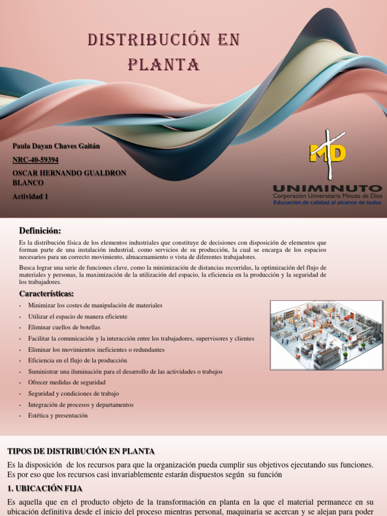 Distribución en Planta Act 1 | PDF | Factores humanos y ergonomía ...