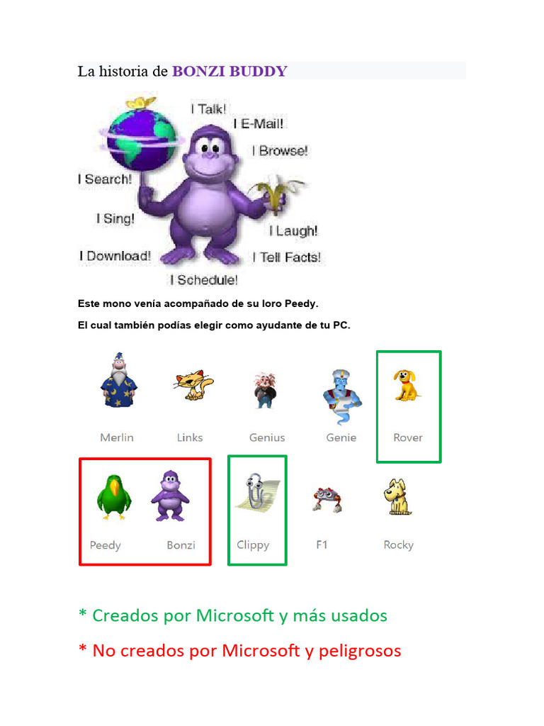 Bonzi Buddy Projecto | PDF | Microsoft | Microsoft Windows