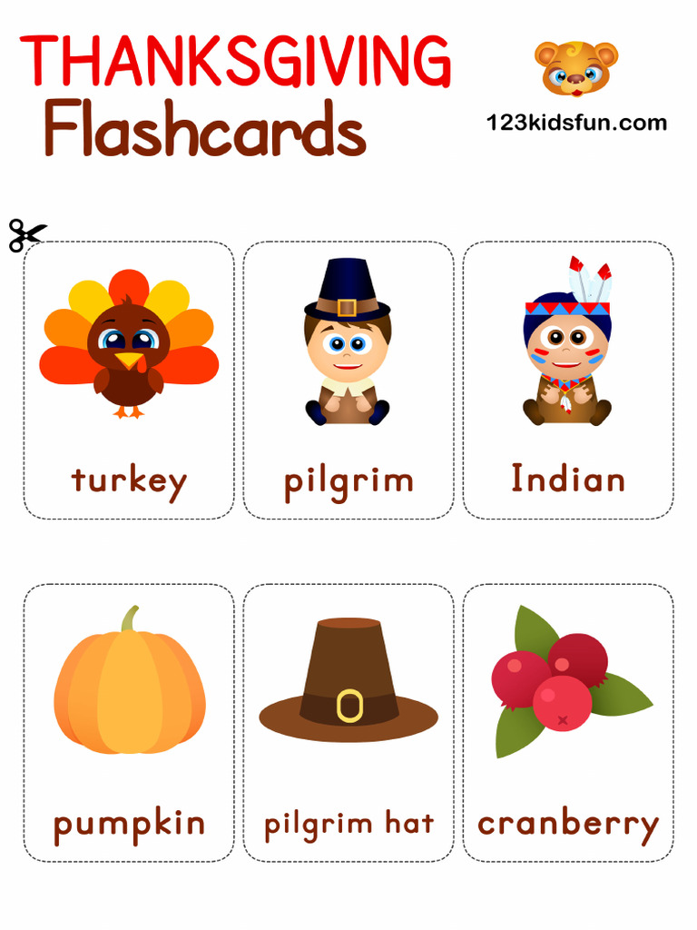 Thanksgiving Flashcards 01 | PDF