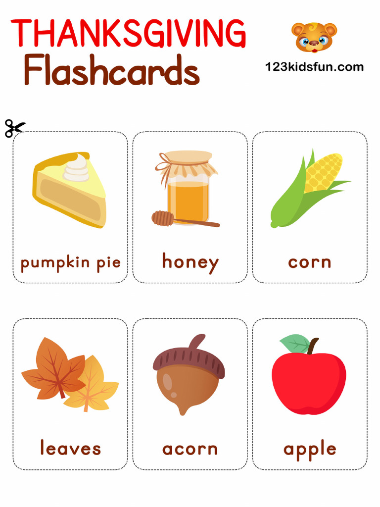 Thanksgiving Flashcards 02 | PDF