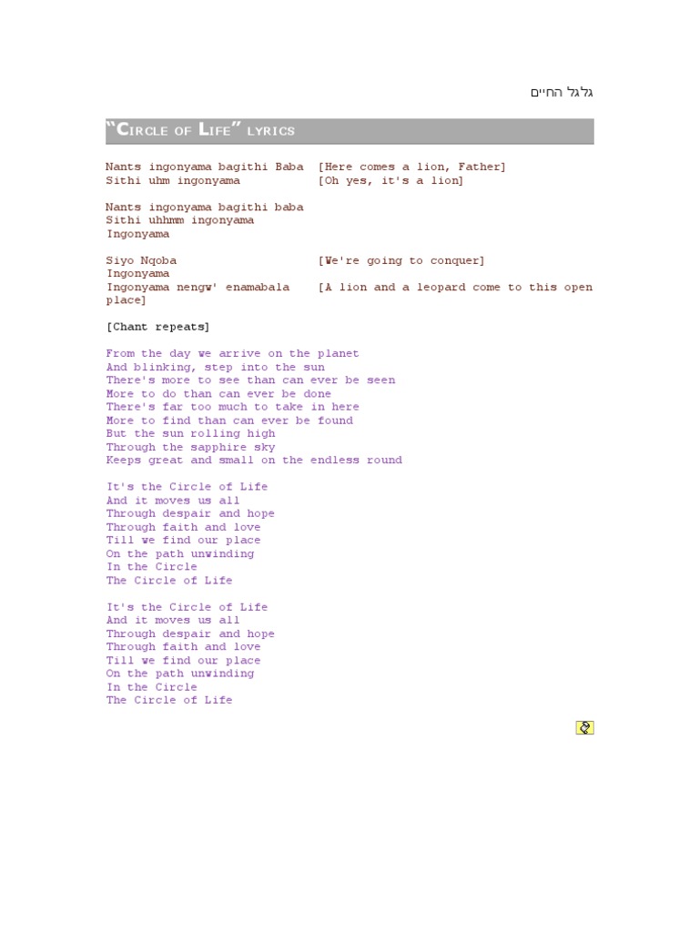 Ircle OF IFE Lyrics: (Chant Repeats) | PDF | Poetry