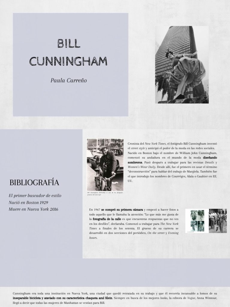 Bill Cunningham | PDF | Moda