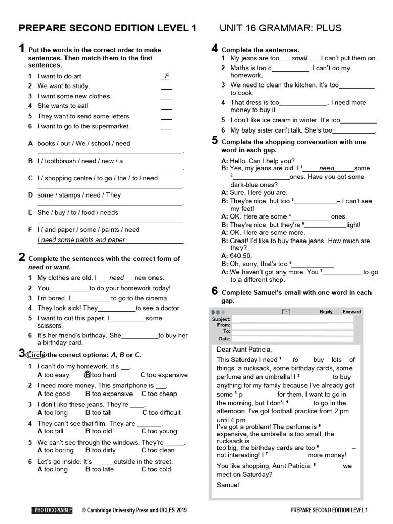 Unit 16 Teaching Plan: Needs and Wants | PDF