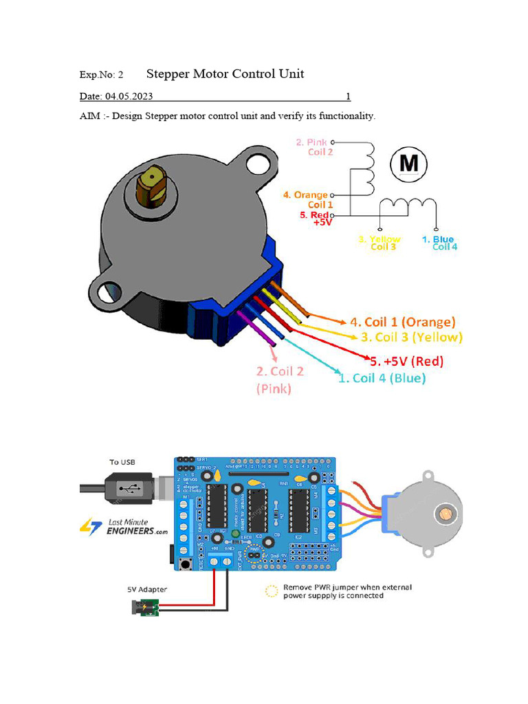 3. Stepper Motor Control Unit | PDF | Arduino | Electrical Engineering